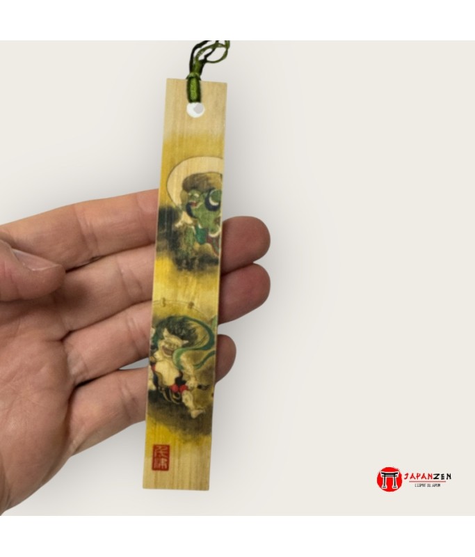 Marque-pages bambou Fujin & Raijin – Accessoire japonais | Japanzen